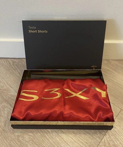 Tesla Short Shorts Red Sexy Authentic Elon Musk S3XY NEW! - Size S | eBay