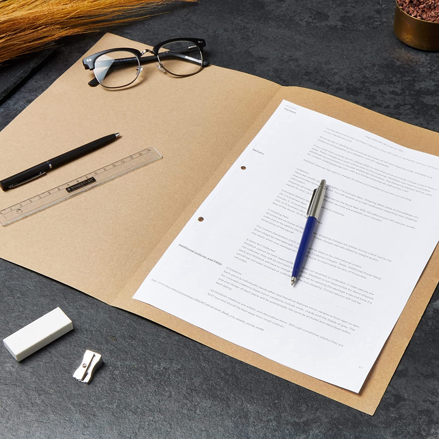 Buff Foolscap Square Cut Folders 170gsm - 100% Recycled - Pack of 20 | eBay