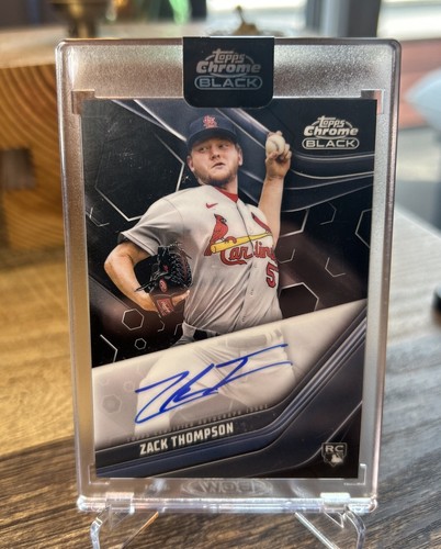 2023 Topps Chrome Black #CBA-ZT Zack Thompson Cardinals RC Rookie AUTO ...