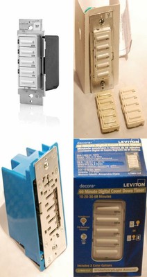 Leviton LTB60-1LZ Decora 10/20/30/60 Minute Timer, White/Ivory/Light ...