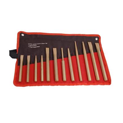 Punch & Chisel Set 12pc Tools Cold Chisels Center Punch PIN Punch Taper ...