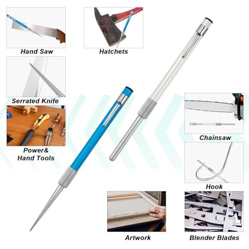 2PCS Retractable Serrated Knife Sharpener Diamond Dual Head Sharpening ...