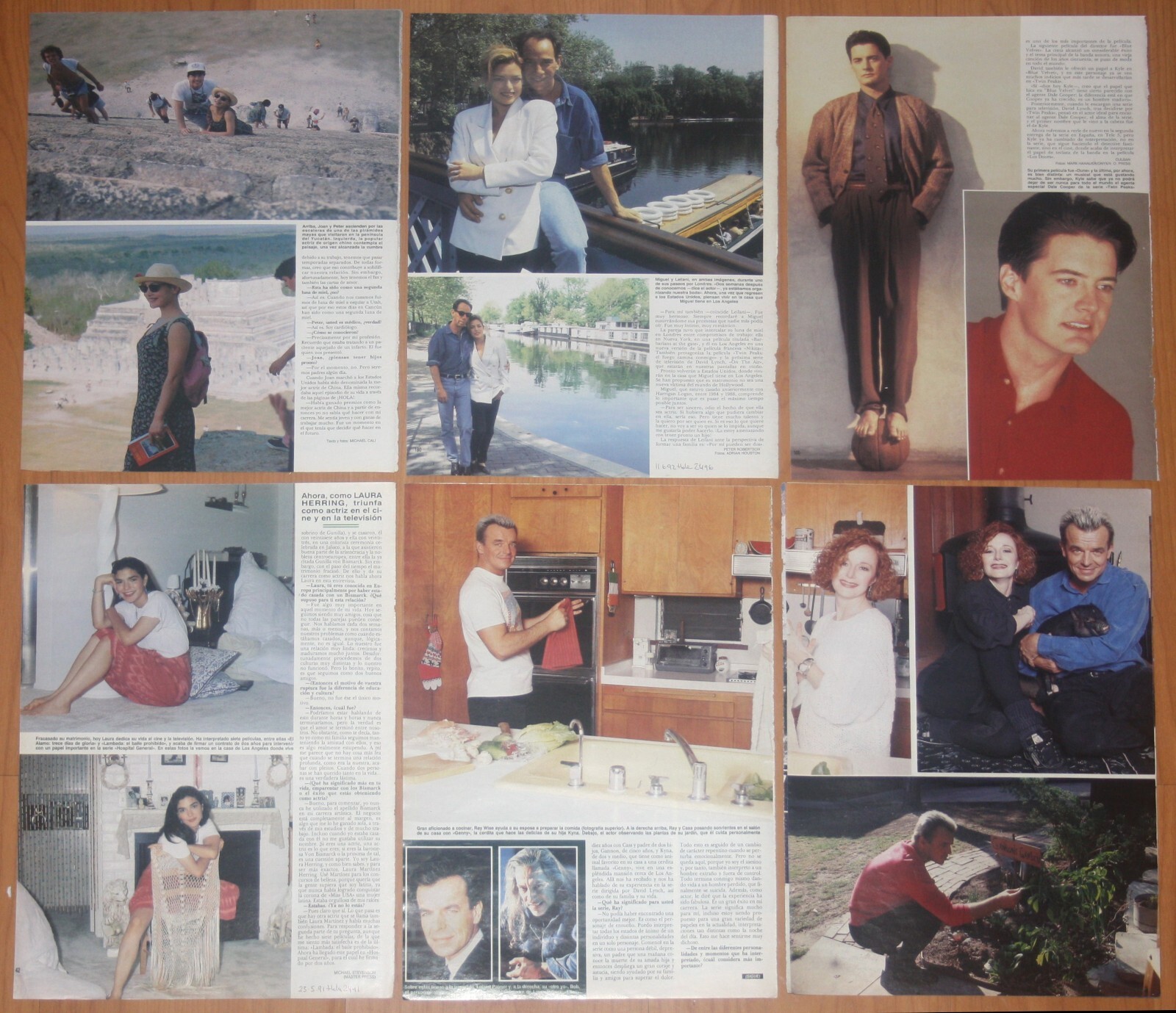 TWIN PEAKS TV SERIES clippings Joan Chen Kyle Maclachlan Laura Harring ...