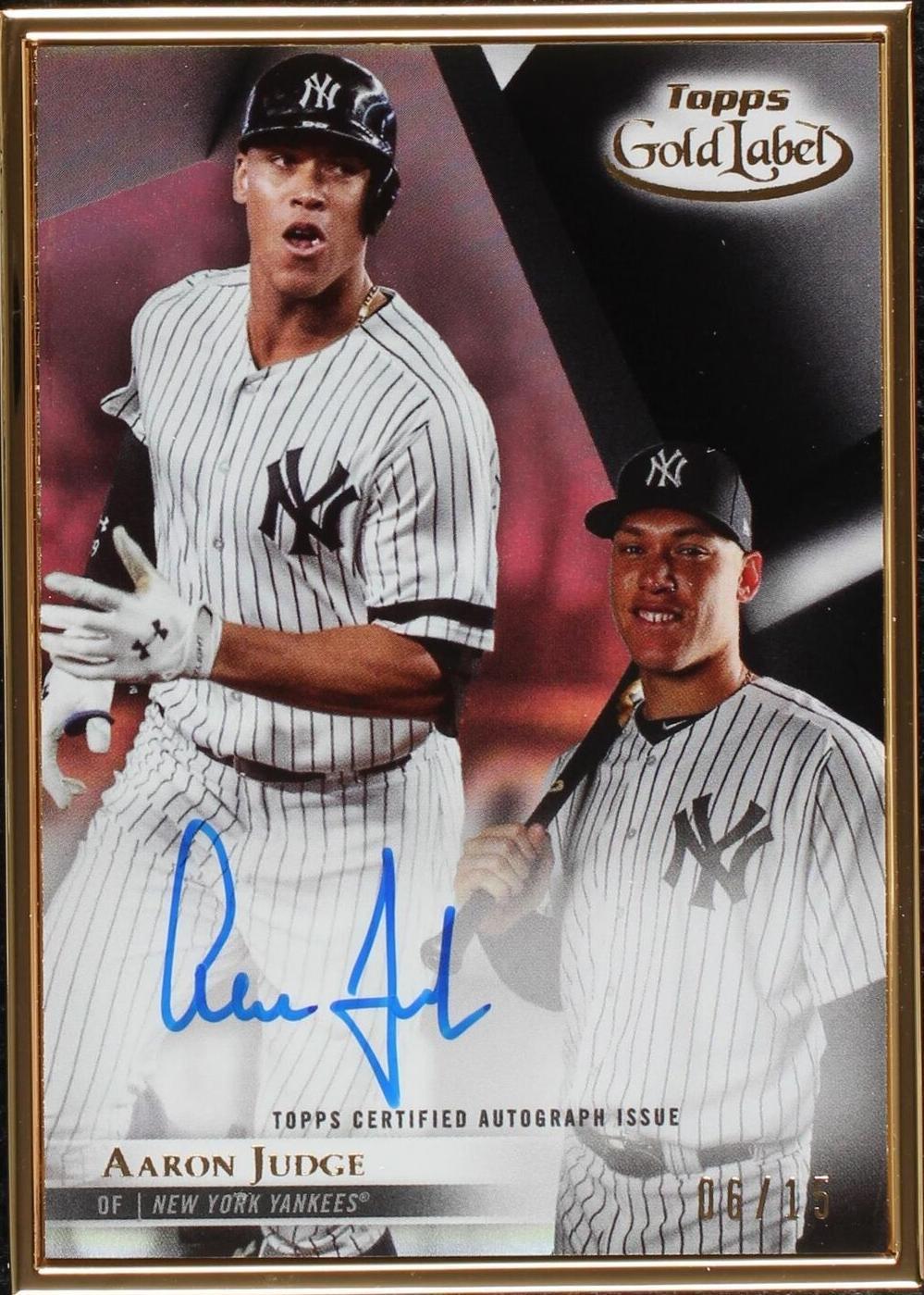 2018 Topps Gold Label - Gold Framed Autographs Aaron Judge #FA-AJ Black ...
