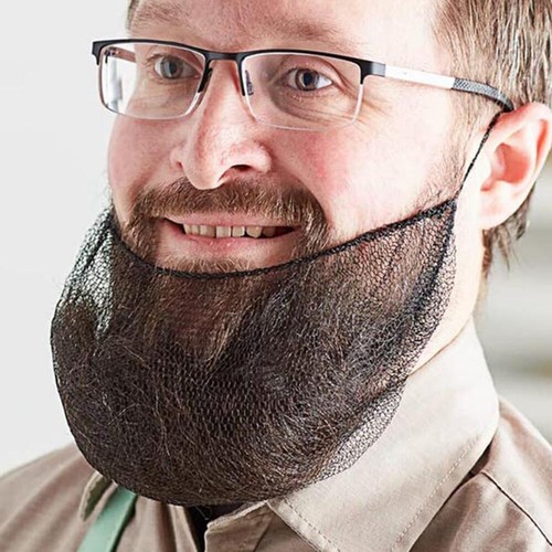 100pcs Disposable Beard Dust Cover Nylon Honeycomb Beard Protective ...