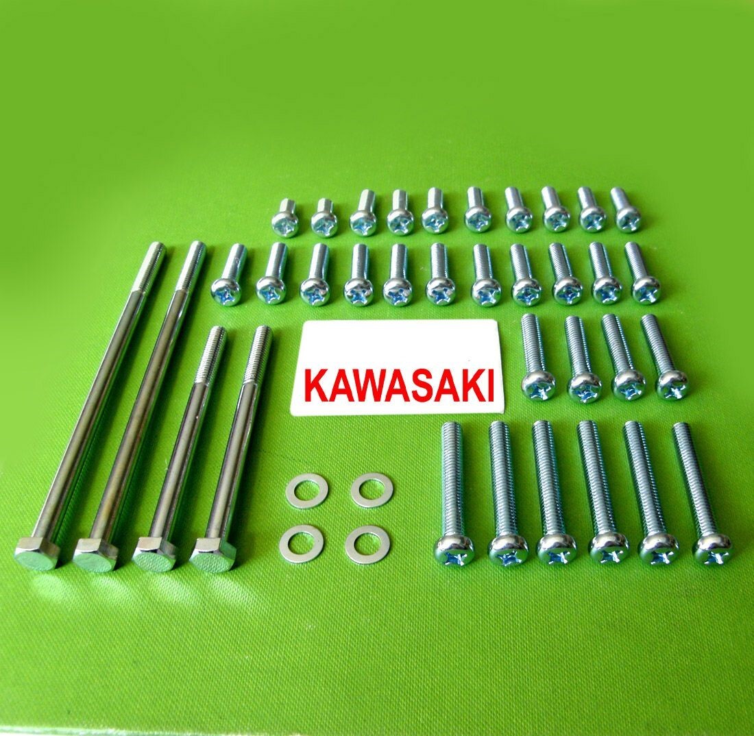 Kawasaki Z1 KZ900 KZ1000 Engine Motor Side Cover Bolt Screw Kit Set ...