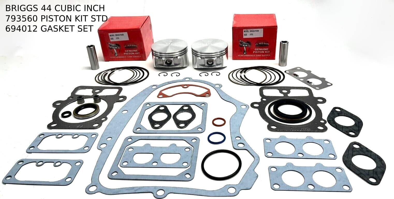 PISTON KIT 793560, REBUILD KIT FITS BRIGGS V TWIN, OVER HEAD VALVE ENGINES | eBay