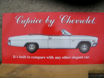 Chevrolet Caprice Convertible Sedan Embossed Metal Sign 20X10 New | eBay