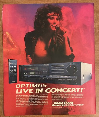 1990 Optimus Stereo Audio Equipment Live In Concert Radio Shack 90s ...
