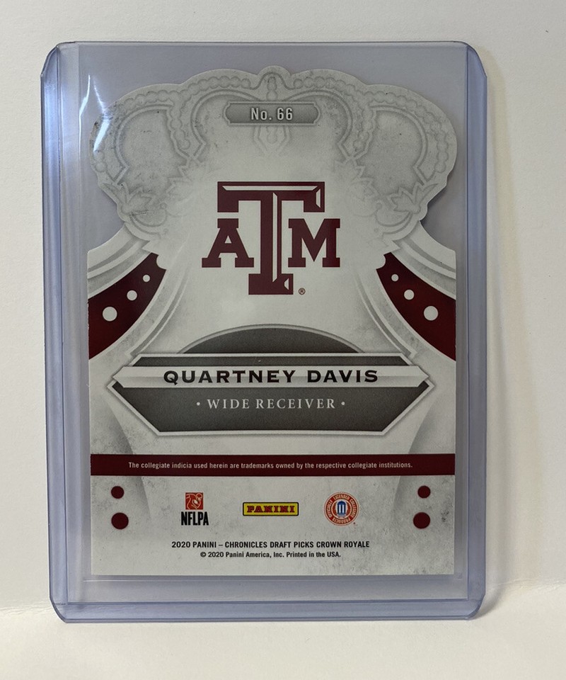 2020 Panini Chronicles Crown Royale Quartney Davis Rookie Minnesota ...