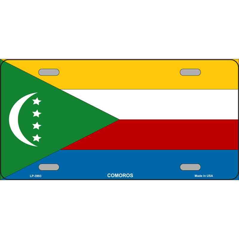 Comoros Flag Metal Novelty License Plate Tag LP-3993 | eBay
