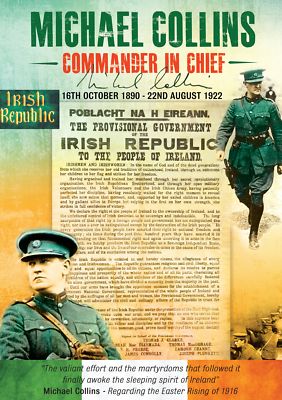Exclusive A3 Commemorative Michael Collins Poster - Commander In Chief ...