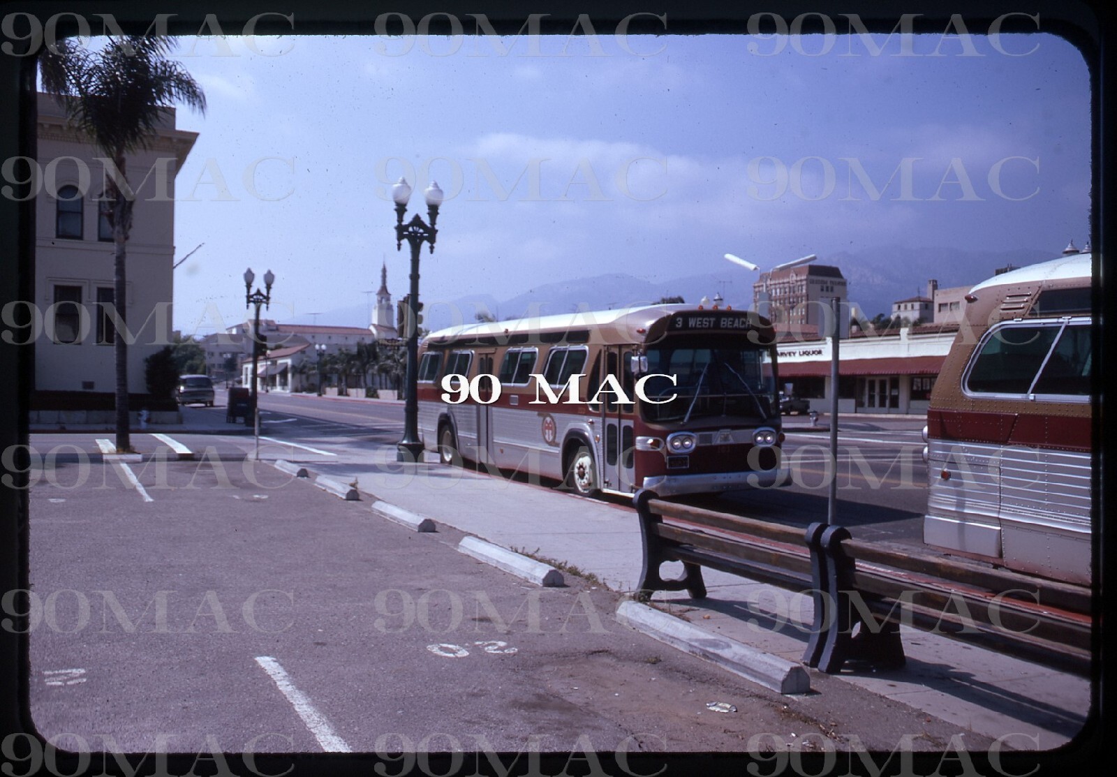 SBMTD. GM COACH BUS #203. Santa Barbara (CA). Original Slide 1972. (A ...
