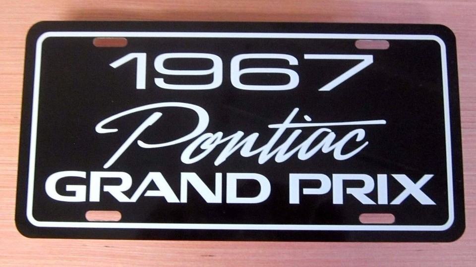 1967 Pontiac Grand Prix metal license plate cartag 67 GP | eBay