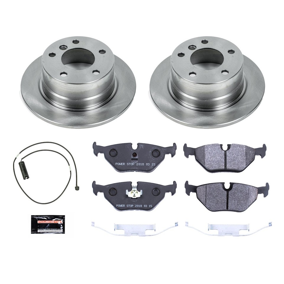 TDSK633 Powerstop 2-Wheel Set Brake Disc and Pad Kits Rear for E36 Z ...