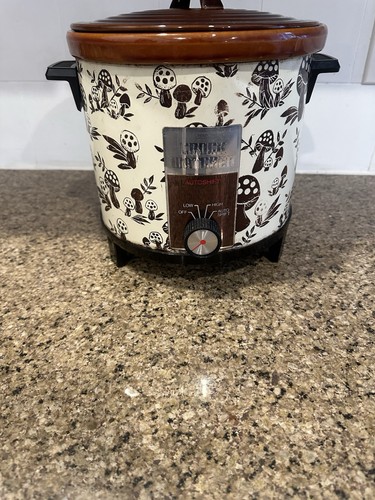 Sears Vintage Mushroom Craft Crock Watcher Pot 70s Slow Cooker (NOT ...