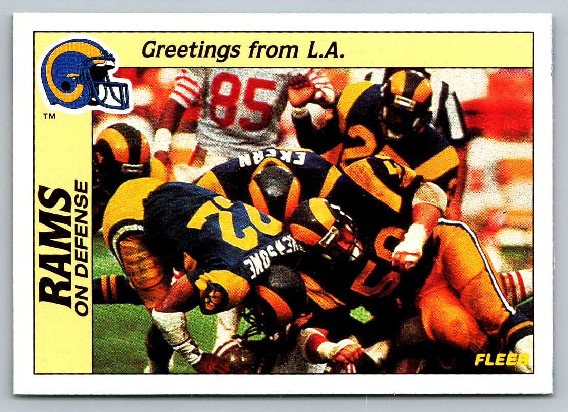# 50 Greetings from L.A. Los Angeles Rams 1988 Fleer Team Action | eBay