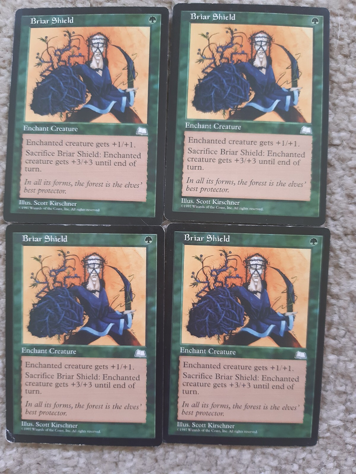 MTG 4 x Briar Shield - Weatherlight LP | eBay UK