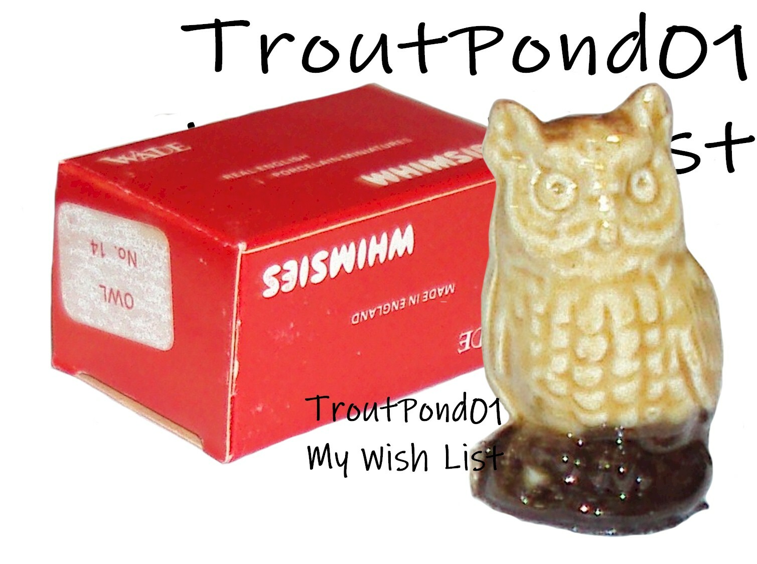 Wade Whimsies Owl Mini Figurine # 14 Red Box 1972 Set 3 MIB | eBay