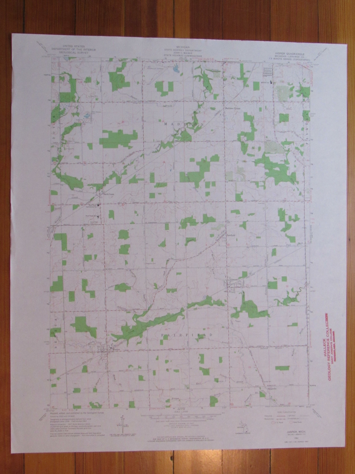 Jasper Michigan 1963 Original Vintage USGS Topo Map | eBay UK