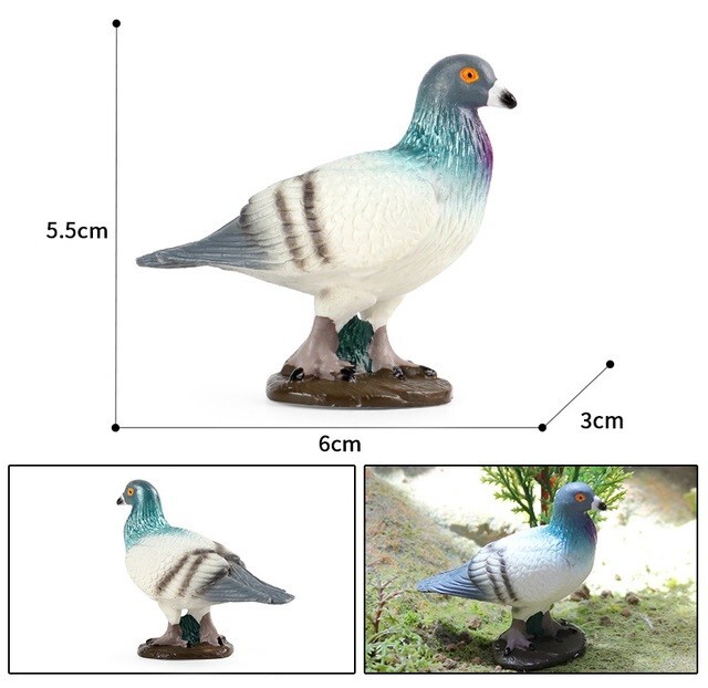 Columbidae Pigeon Bird Animal Toy PVC Action Figure Doll Kids Toys ...