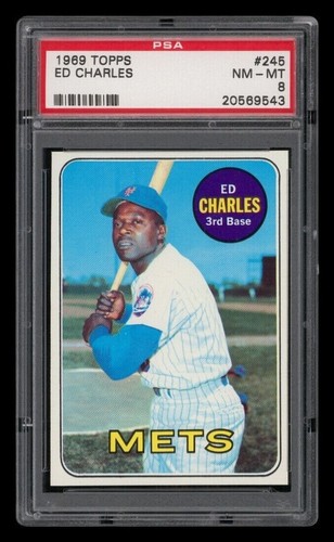 1969 Topps Baseball Cards #245 Ed Charles New York Mets PSA 8 NM-MT | eBay
