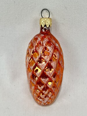 Vintage Orange Red Glass Bumpy Pinecone Pine Cone Ornament | eBay