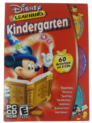 Disney Learning Kindergarten (Pooh, Mickey, and Phonics Quest) 3 CDs ...