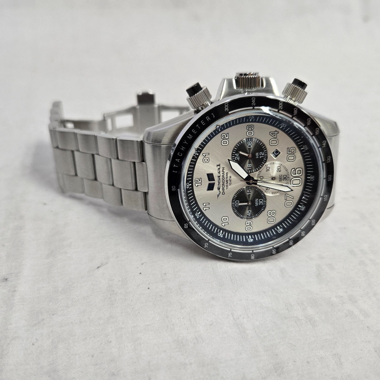 Vestal Adult Men's ZR3 Chronograph Watch Silver/Silver/Silver ZR3015 ...