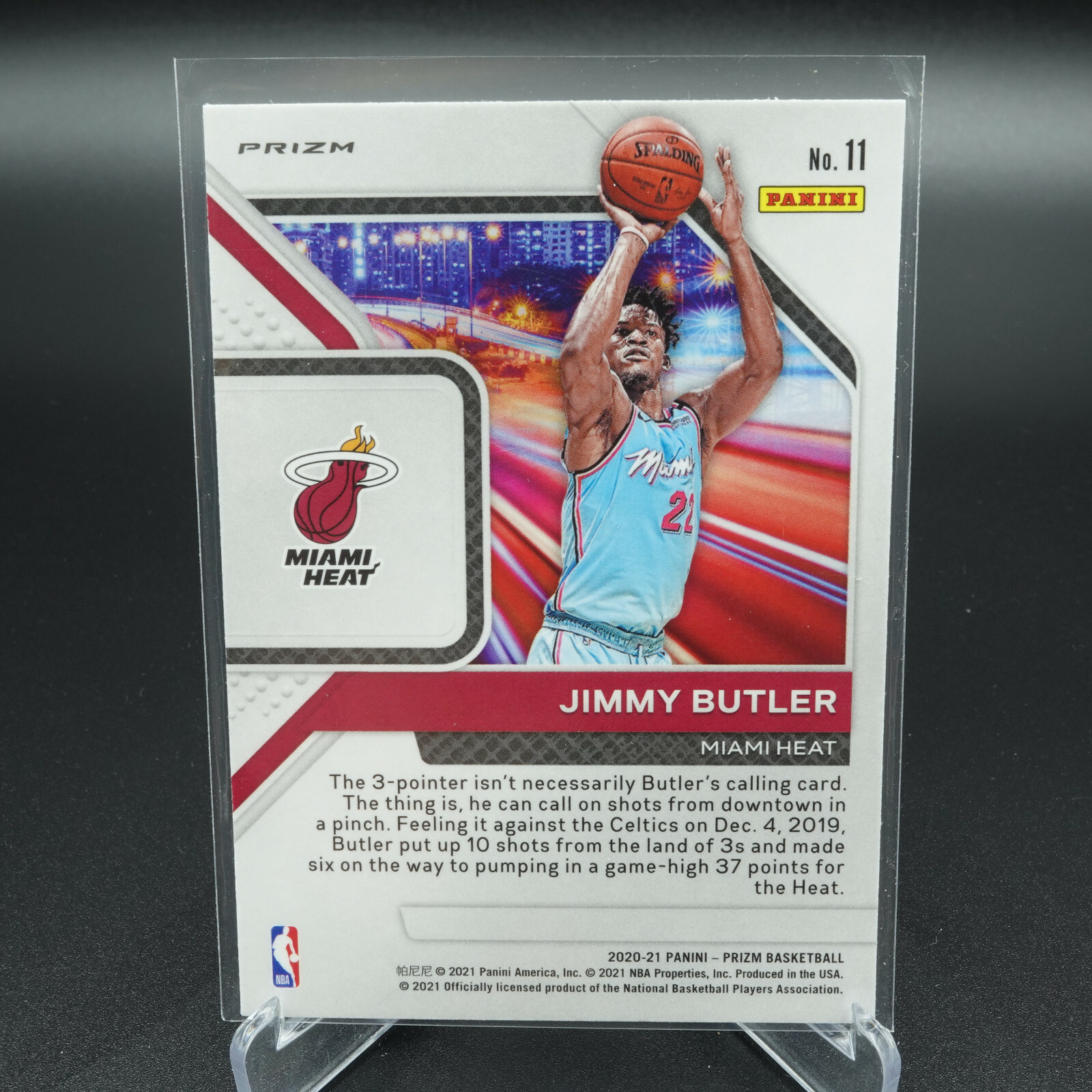 2020-21 NBA PANINI PRIZM JIMMY BUTLER DOWNTOWN BOUND SILVER PRIZM CARD ...