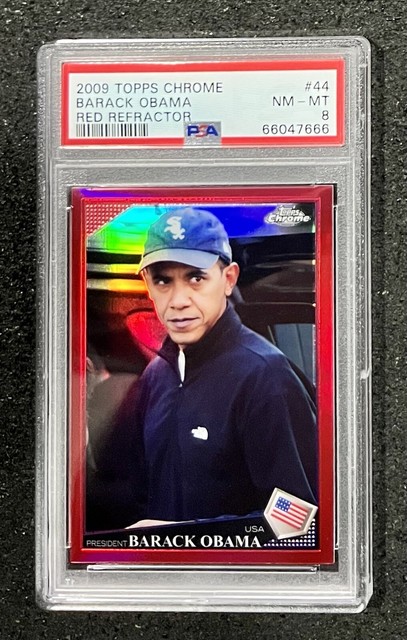2009 Topps Chrome - Red Refractor #44 Barack Obama /25 for sale online ...