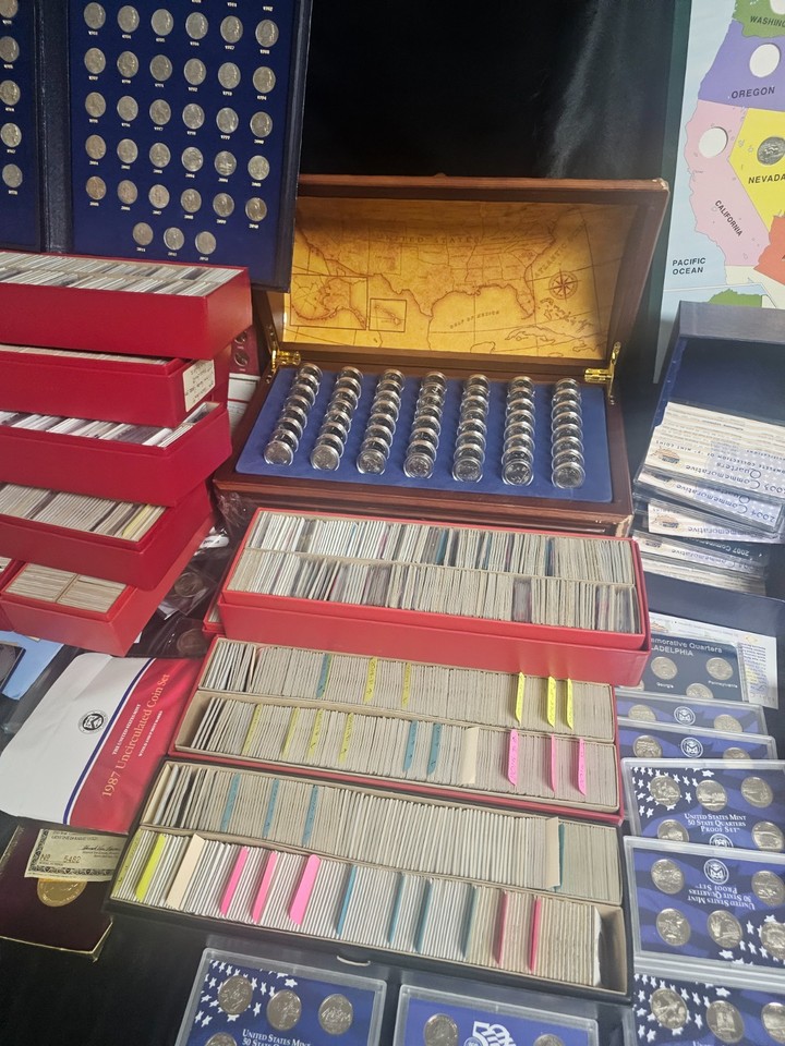 US Poor Mans Coin Collection Lot 5,000+ in 2x2 Plus Sets 213 POUNDS NO ...