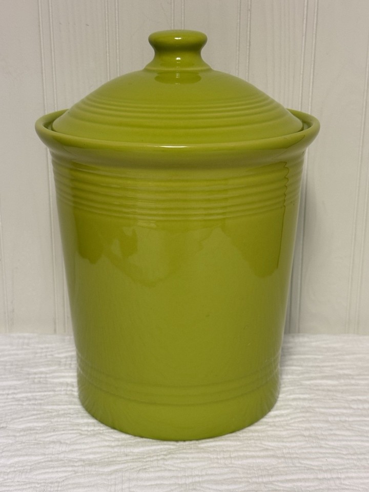 Fiesta Ware 3 Quart Large Lemongrass Canister Fiestaware Retired Shape ...