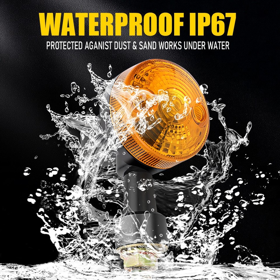 4X Amber Universal Motorcycle Turn Signals Round Light Indicator Tail ...