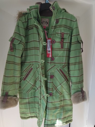 Purr Coat Womens Size Extra Small Front Pockets And Hood Bnwt | eBay