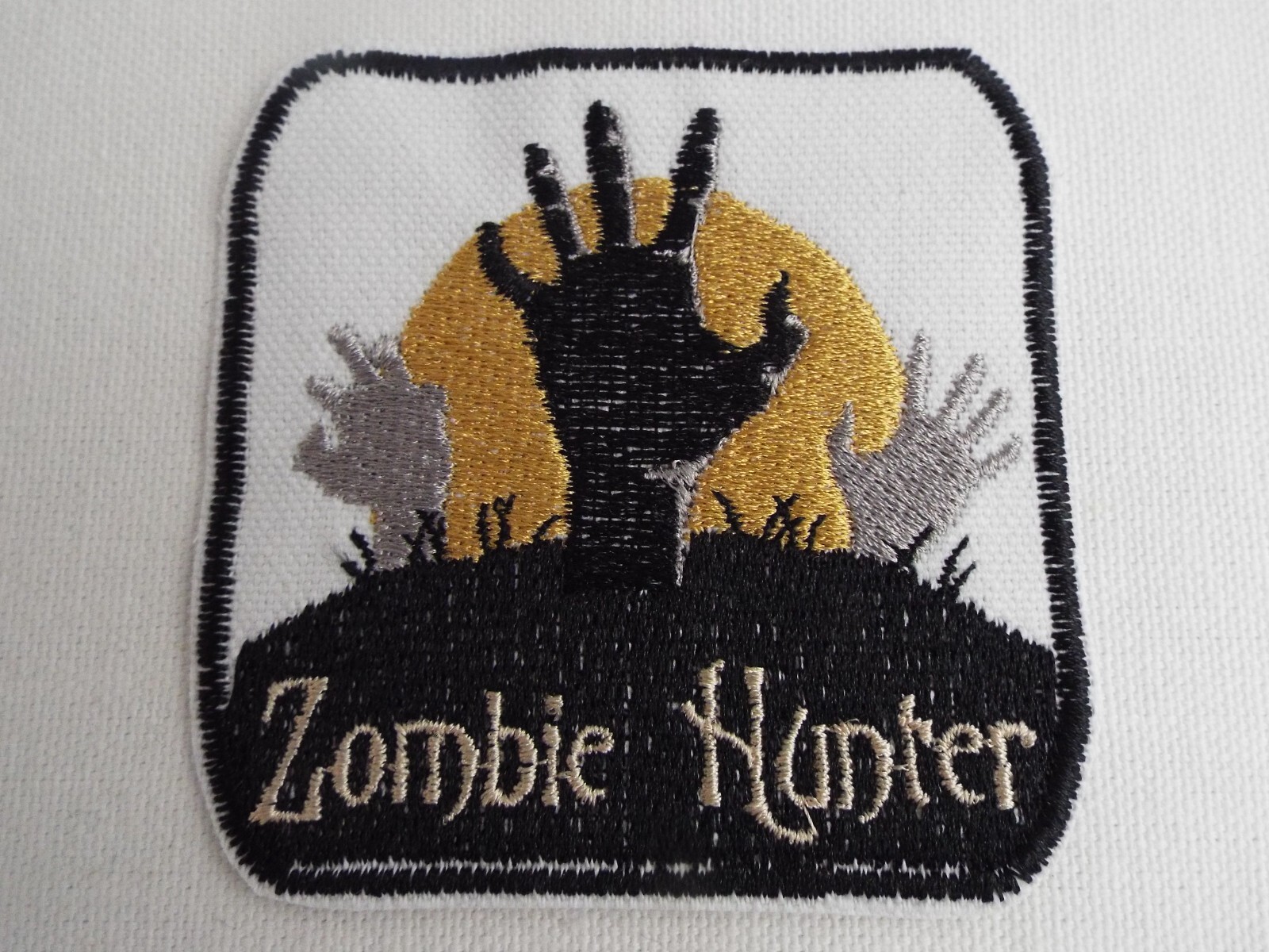 Zombie Hunter Embroidered Iron On Patch. | eBay