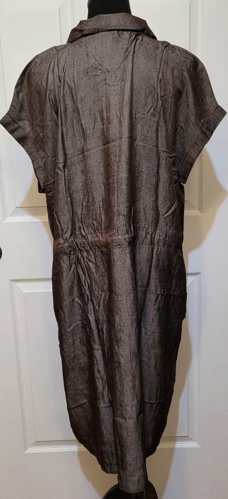 LuLaRoe Stacie Shirt Dress W/ Pockets, Adjustable Tie Size XL Cocoa ...
