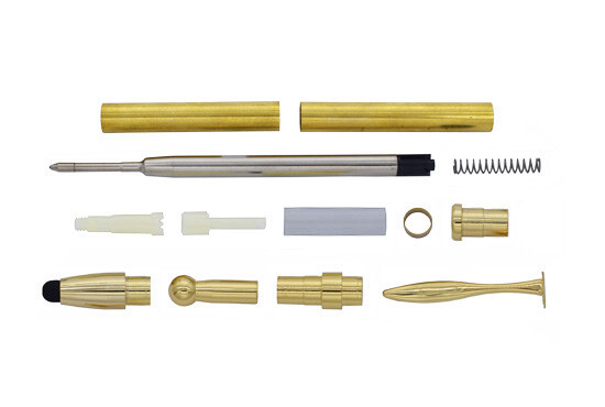 DIY Gold Sphere Stylus Click Pen Kits Woodturning Kits Pen Turning Pen ...