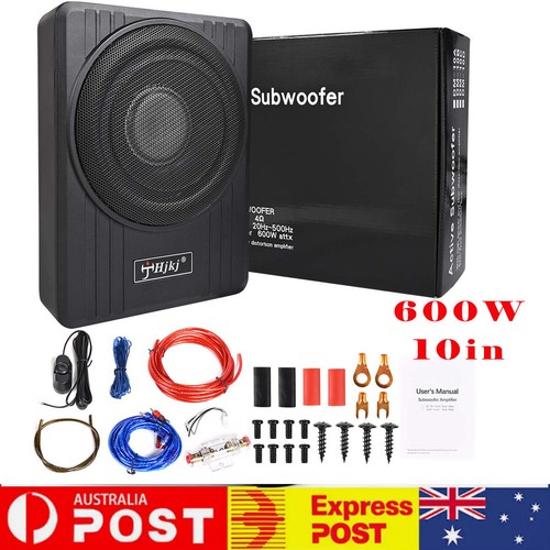 10'' 600W Car Subwoofer Active Underseat Bass Box Audio Sub Speaker ...