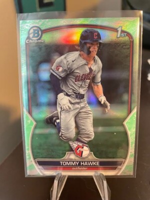 2023 Bowman Draft Tommy Hawke 1st Chrome Lunar Glow Refractor ...