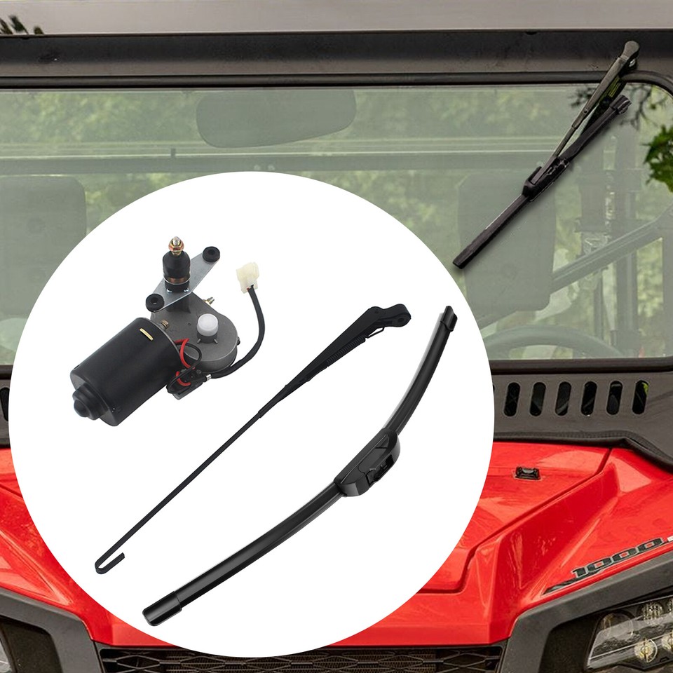 2Set Electric Windshield Wiper Motor Kit for Polaris RZR For Kawasaki ...