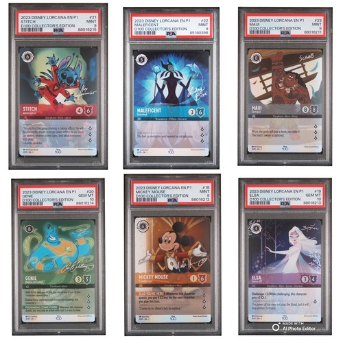 Disney Lorcana D100 Collector's Edition - 6x Card Complete Set - 2 ...