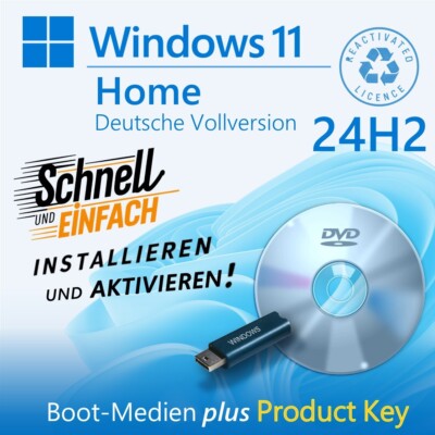 Windows 11 Home | 24H2 | Installations-Medium CD/DVD/USB-Stick ...