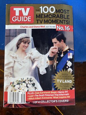 TV Guide Charles And Diana Wed July 29th, 1981 No. 16 From December 5th ...