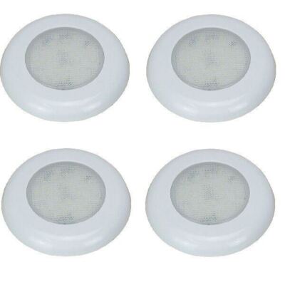 4 x LED Down Lights, 12v Cabin Lights for Caravans, Boats. Cool White ...