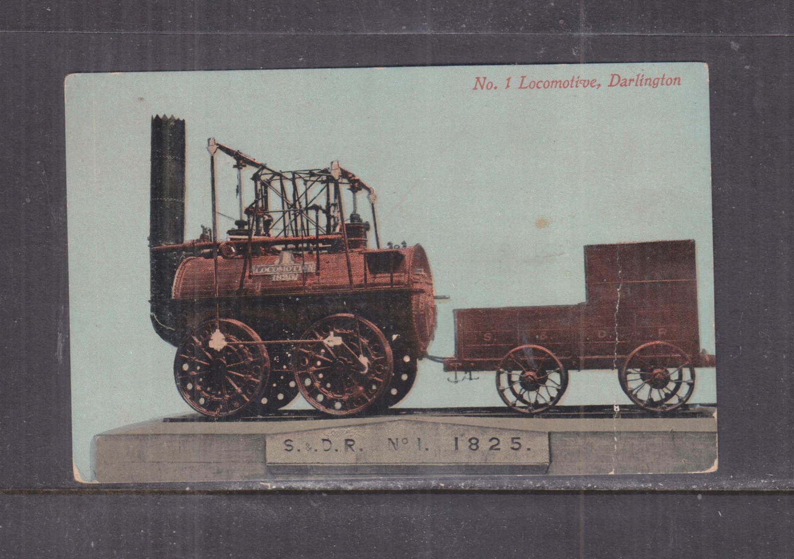 GREAT BRITAIN, S & DR, No 1. LOCOMOTIVE, TRAIN, 1825, c1920 ppc ...