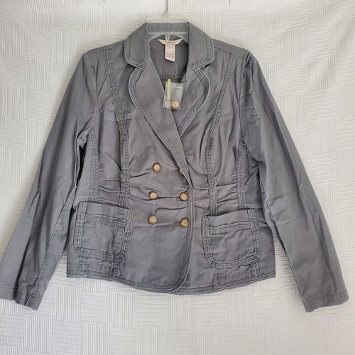 Sundance Jacket Blazer Womens Large Petite Gray Western Boho Cotton ...