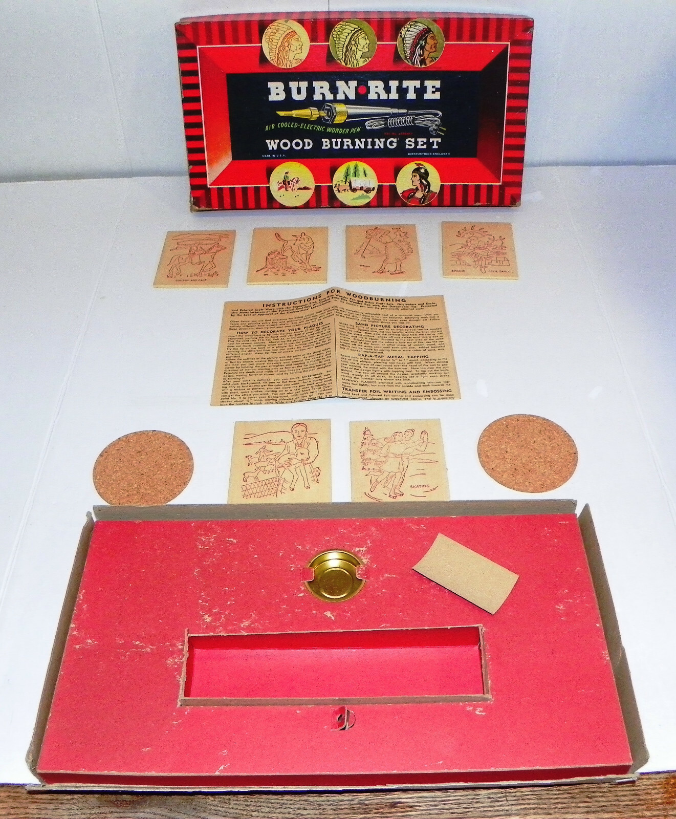 VTG UNUSED Burn-Rite BY Rapaport Bros. WOOD BURNING SET KIT: Missing ...