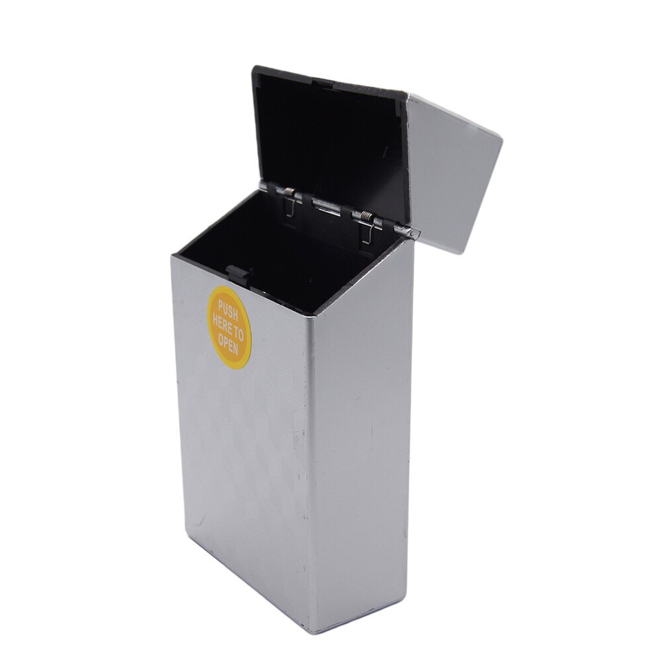 12 PACK 100' Push-to-Open Plastic Cigarette Case Square Cube Graphic ...