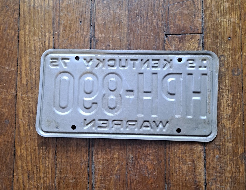 1975 Kentucky License Plate HPH - 890 Warren County. Vintage | eBay